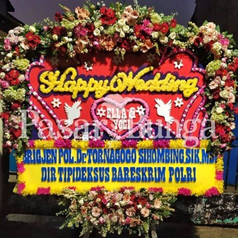 Papan Bunga Mawar Wedding 1.5 x 2 m - Pasar Bunga Jakarta
